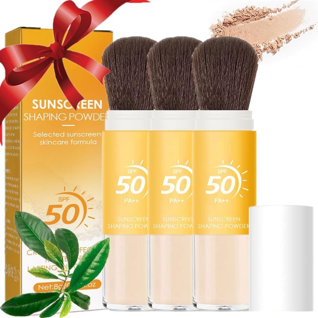 【Best Sellers Rank 1#】3PCS Mineral Sunscreen Setting Powder Makeup Oil ...