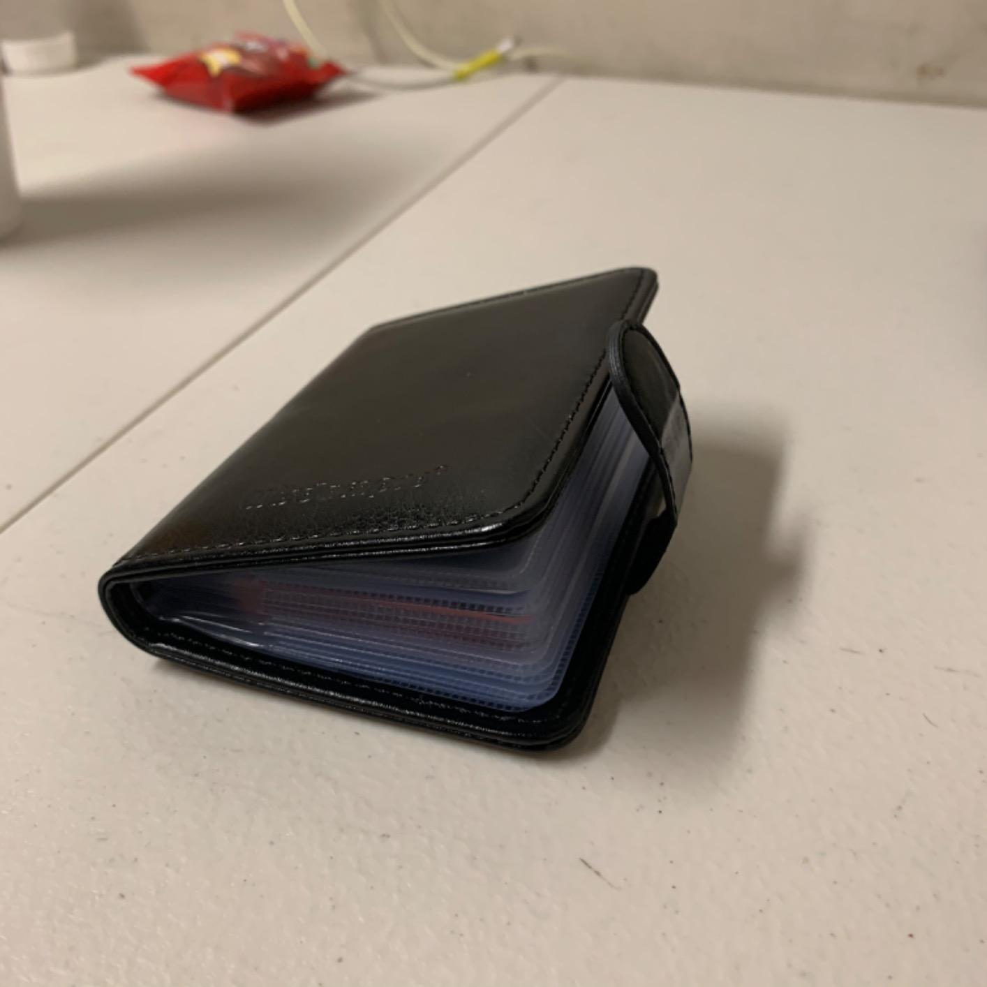 Amazon.com: Wisdompro Credit Card Holder, Slim Leather RFID Blocking ...