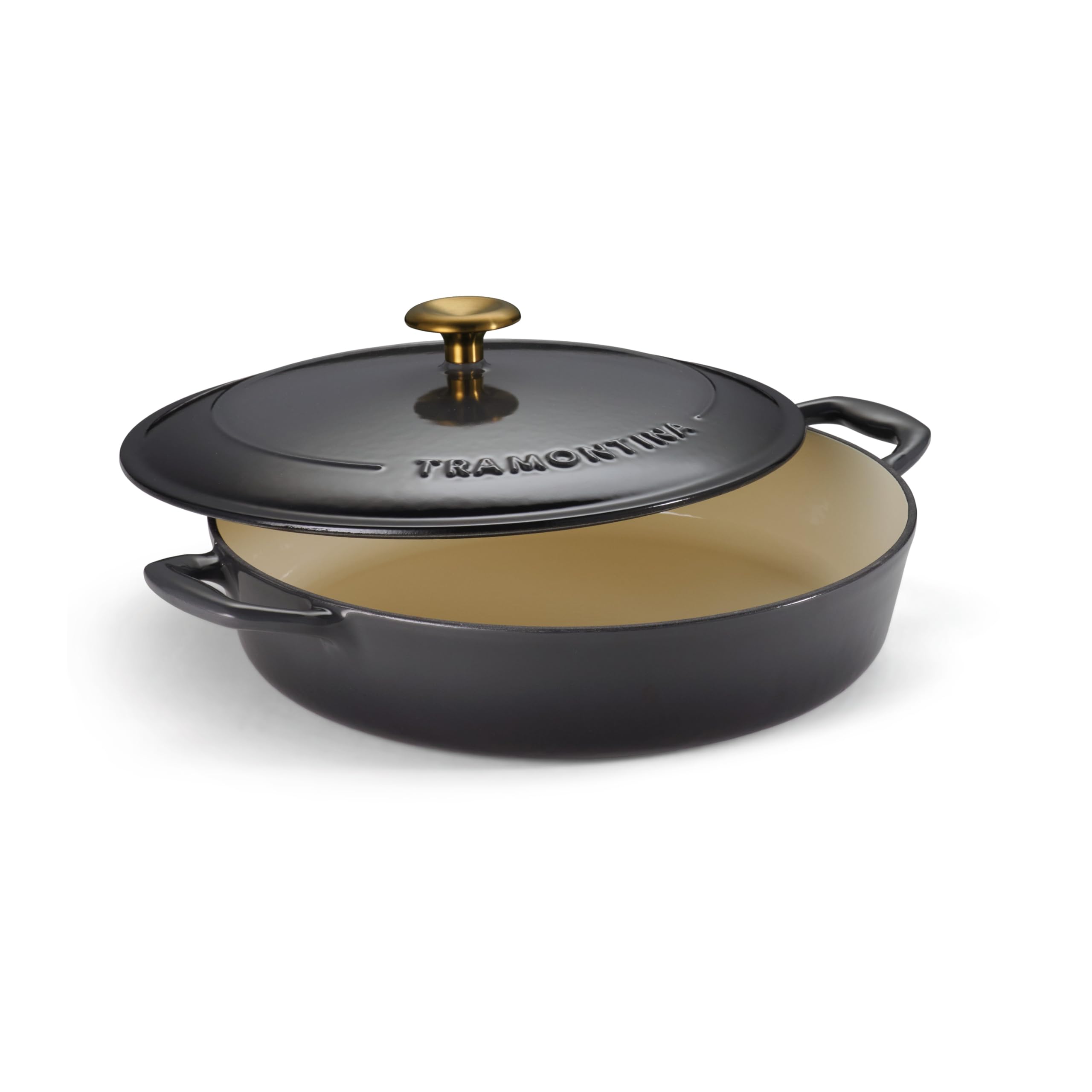 Amazon.com: Tramontina Enameled Cast Iron Braiser Pan with Lid, 4-quart ...