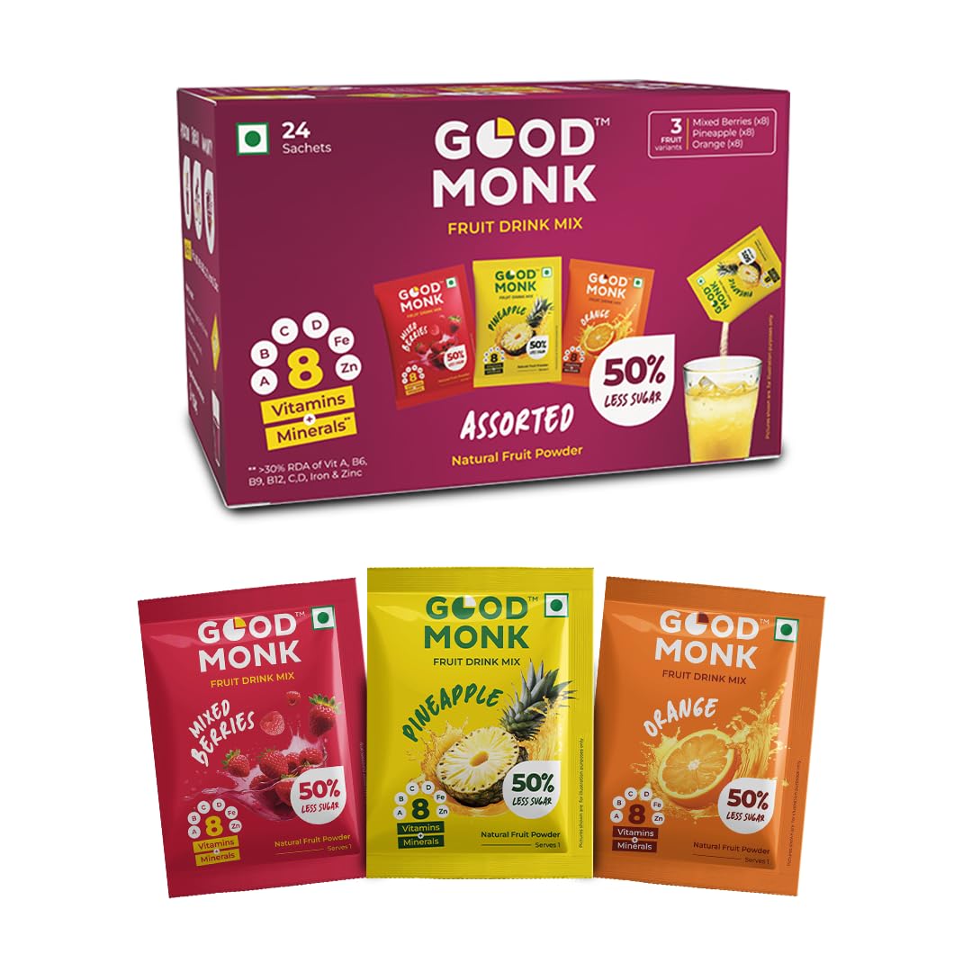 Good Monk Fruit Drink Mix (Assorted - Natural Orange, Mixed Berries ...