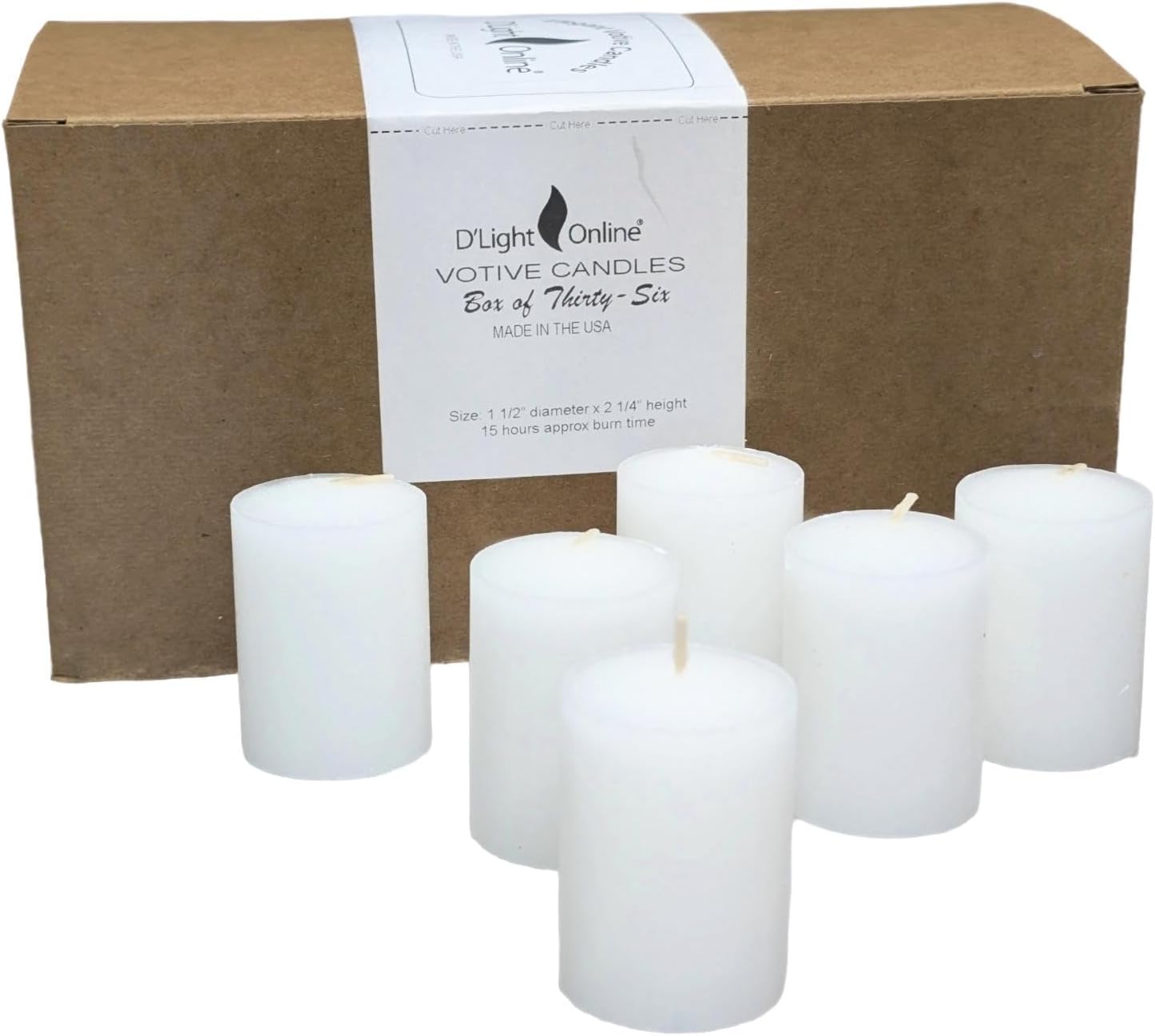 Amazon.com: 50Pcs Unscented Tealights Candle, White Paraffin Tea Lights ...
