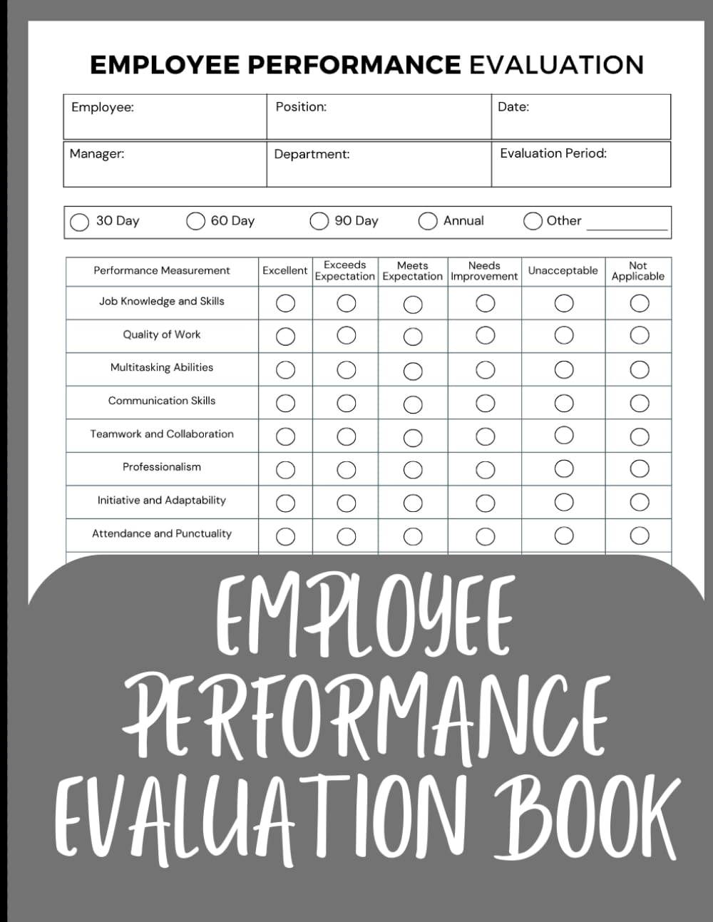 Buy Employee Performance Evaluation Book, Employee Performance Review ...