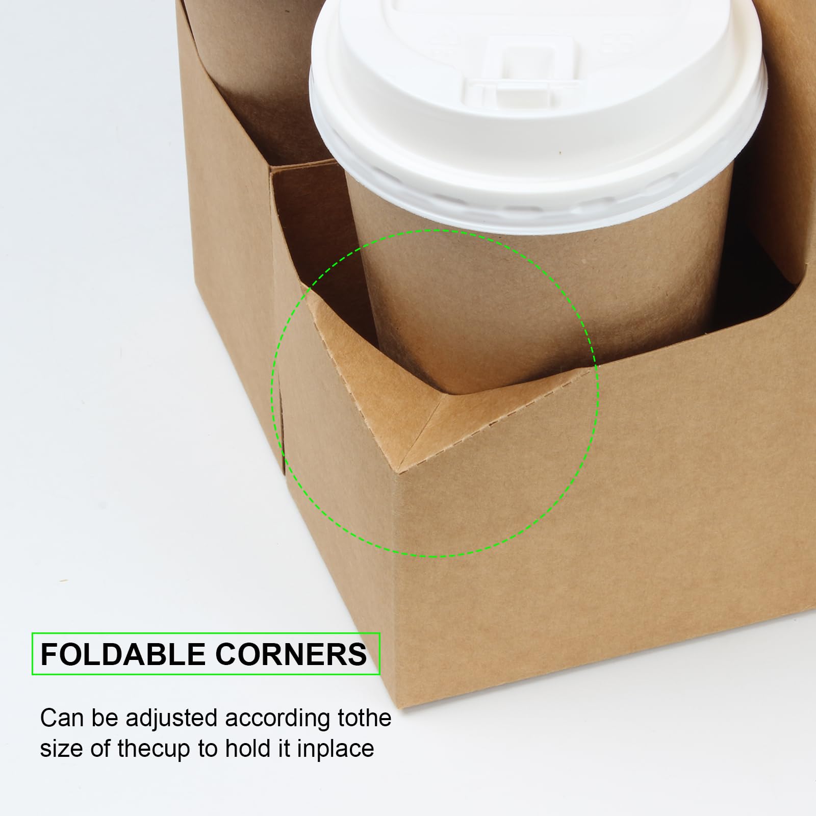 Snapklik.com : 2-Cup Drink Carrier Handle, Kraft Paperboard Handled ...