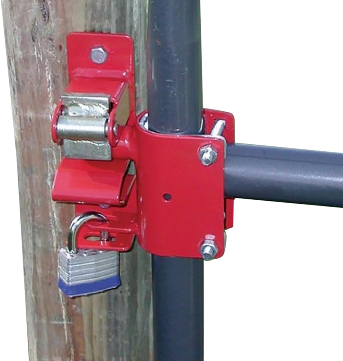 Amazon.com: Gate Latch, 1-Way, Lockable, Steel, Red, for: 1-5/8 to 2 in ...