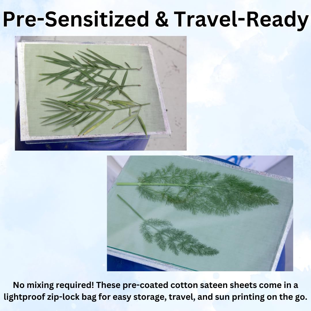 Snapklik.com : Jacquard Cyanotype Fabric Sheets, Pre-Sensitized Cotton ...