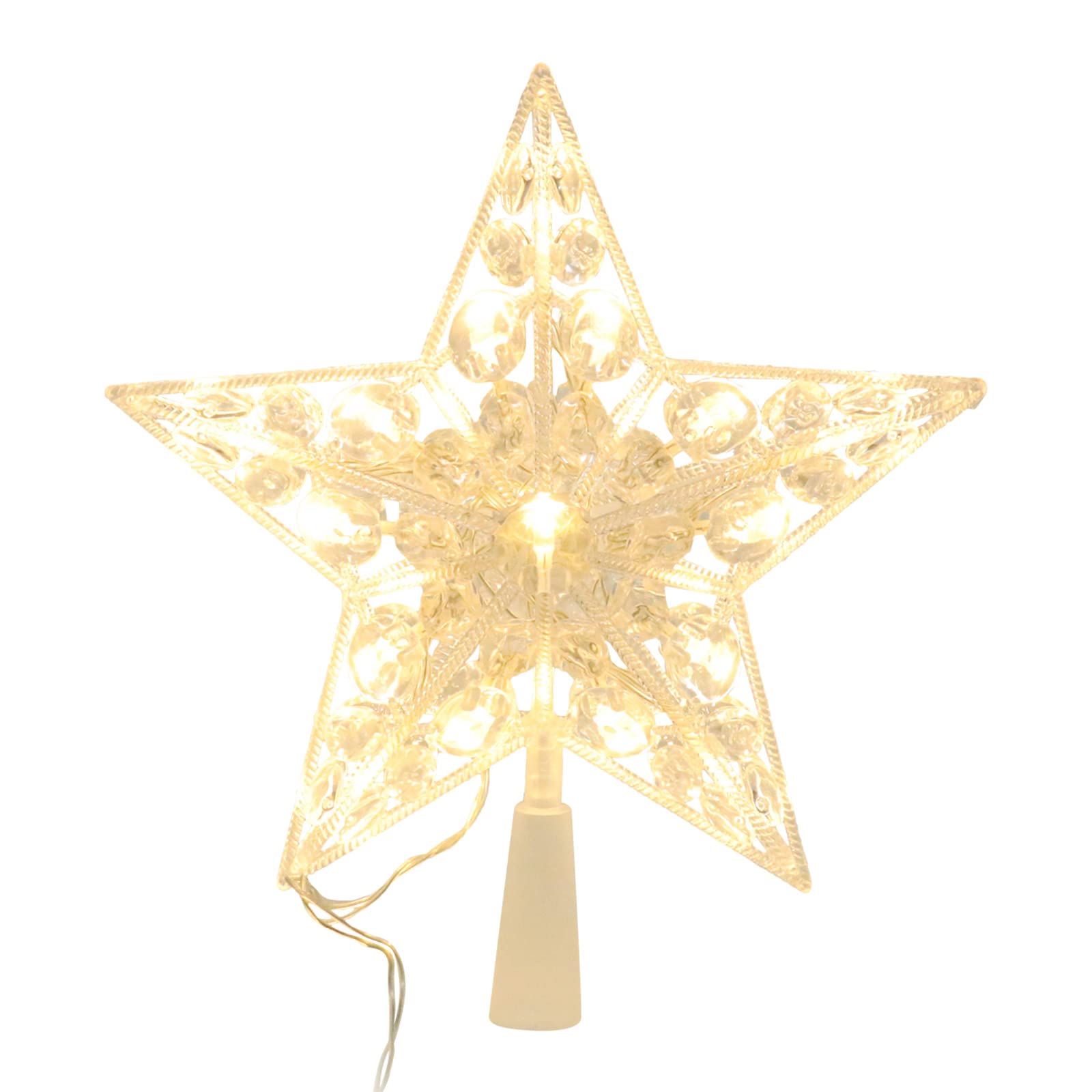 FRCOLOR Light up Christmas Tree Toppers LED Tree Top Star Lighted ...