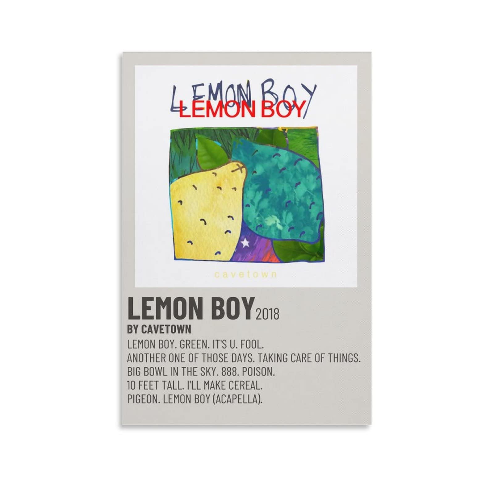 Amazon.com: MEETJE CAVETOWN LEMON BOY 2018 Canvas Posters Wall Art ...