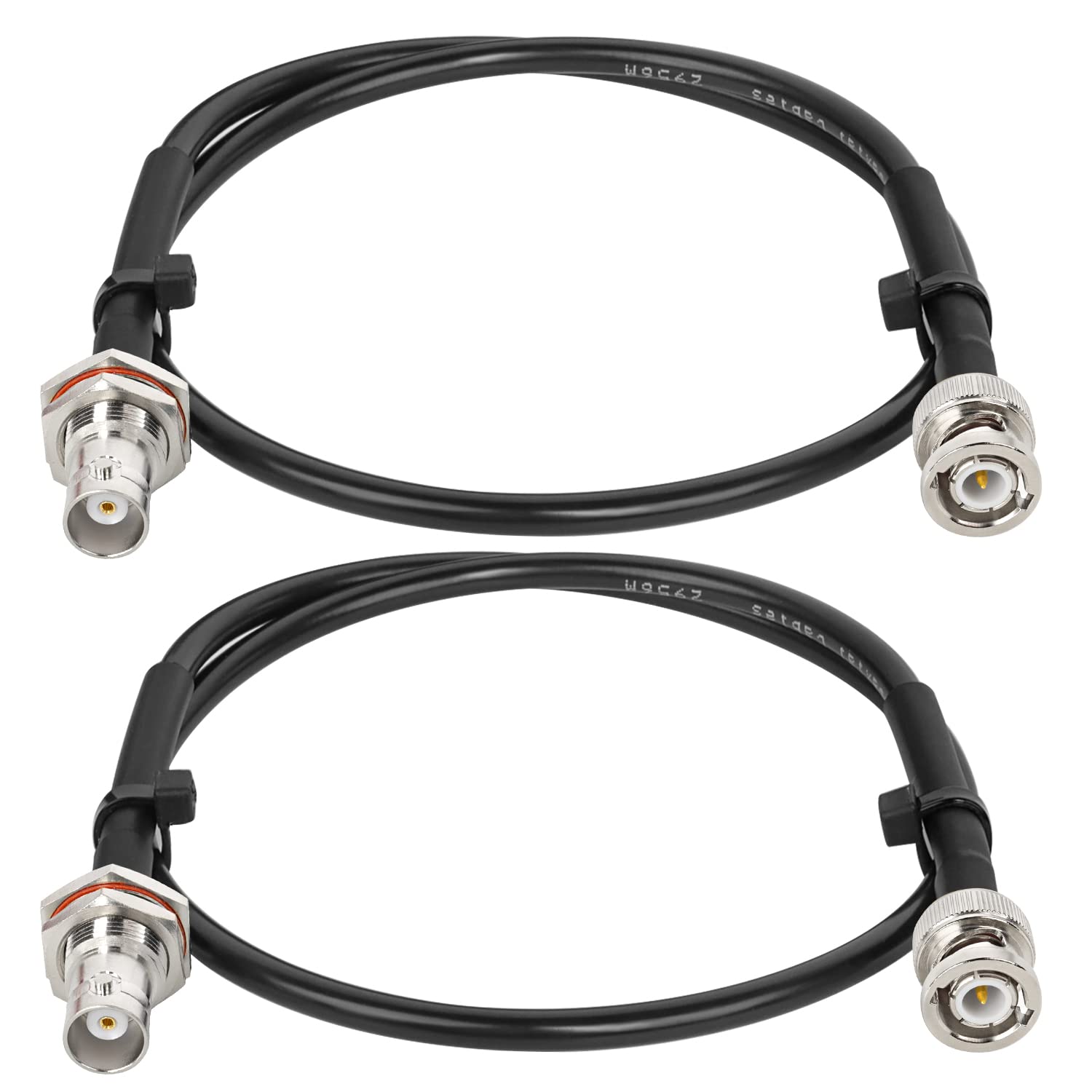 Amazon.com: MOOKEERF BNC Cable - 2PCS 50 ohm RG58 BNC Male to Female Coax Cable Bulkhead 2FT Low ...