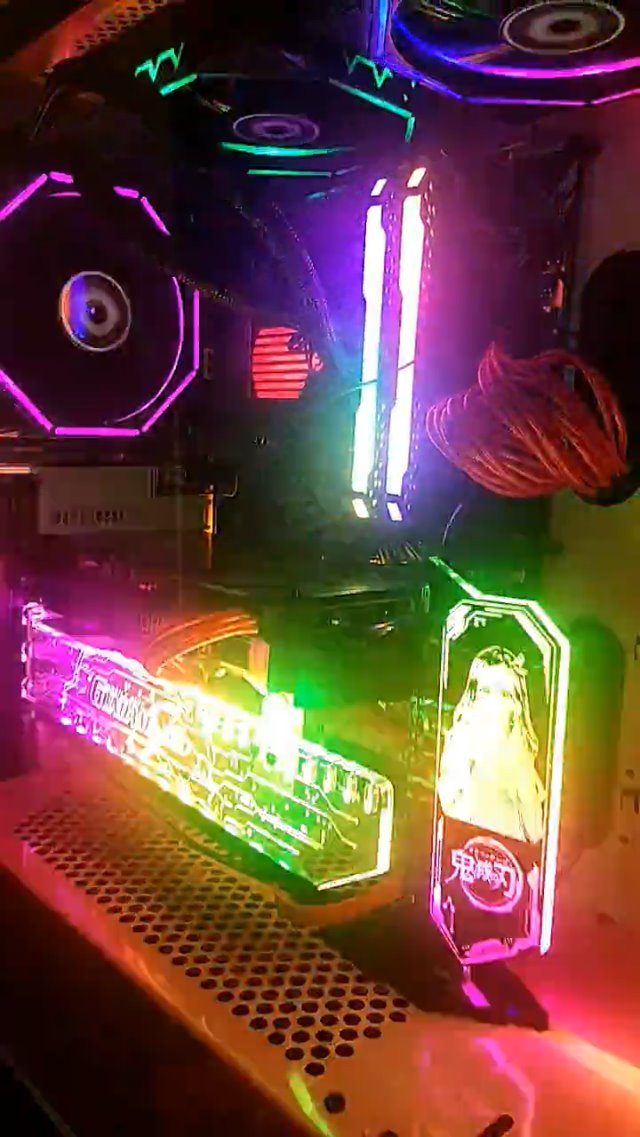 Watch 5V 3 PIN SYNC ARGB GPU Bracket Customizable vertical on Amazon Live