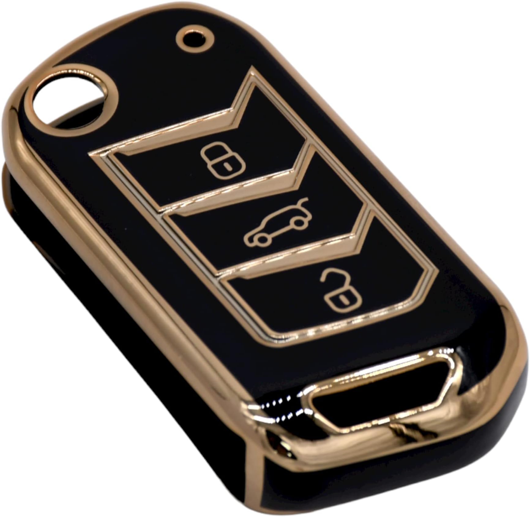 KMH - TPU Gold Car Key Cover Compatible with with Mahindra New Scorpio ...