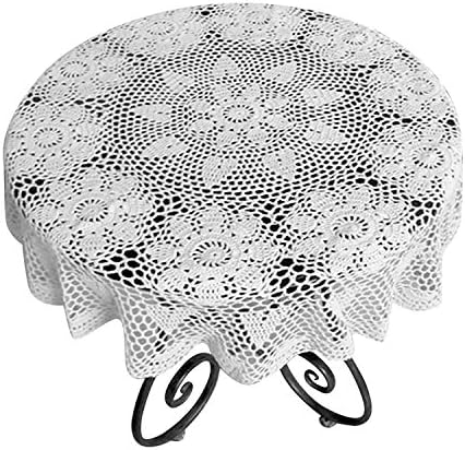 Amazon.com: Laivigo New Handmade Crochet Lace Round Table Cloth Doilies ...