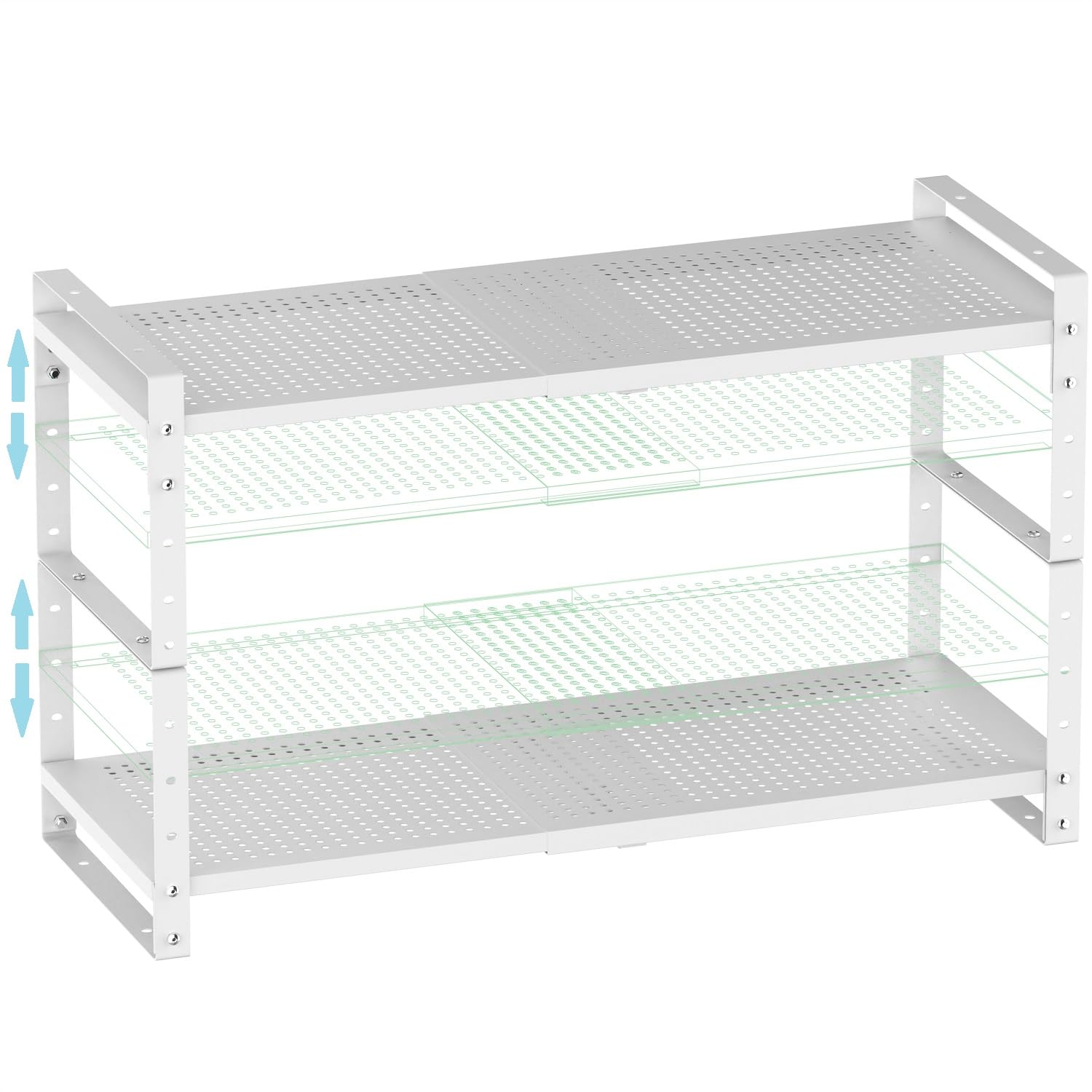 Amazon.com: Wobmmi Expandable Spice Rack, Stackable Metal Pantry ...