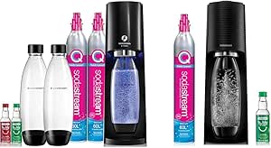 Amazon.com: SodaStream E-TERRA Sparkling Water Maker Bundle (Black), with CO2, Carbonating ...