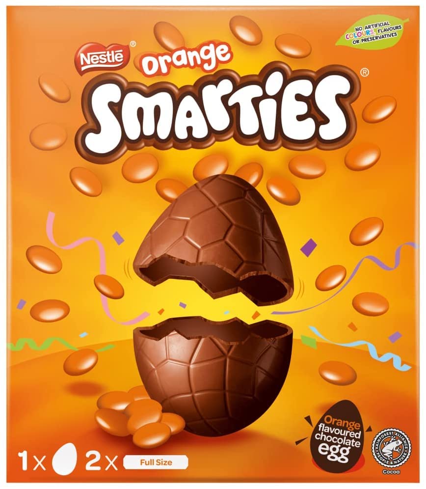 Buy Smarties Milk Chocolate Orange Large Easter Egg 226g with free Vimo ...