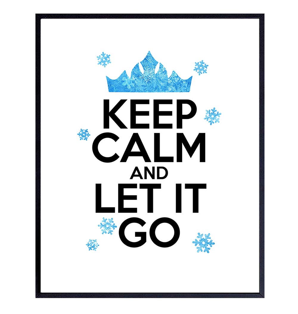 Amazon.com: Frozen Keep Calm and Let It Go Wall Art, Home Decor - 8x10 ...