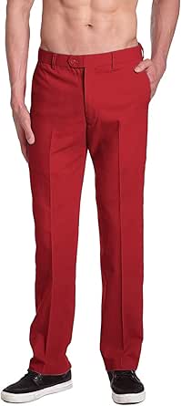 Concitor Brand Men's COTTON Dress Pants PURPLE INDIGO Flat Front Mens ...