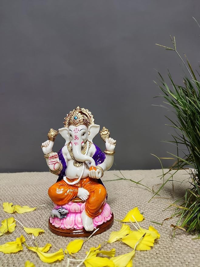 Buy PRATIMA Ganesh Ji Ki Murti Sitting Base Beautiful Ganesha Statue ...