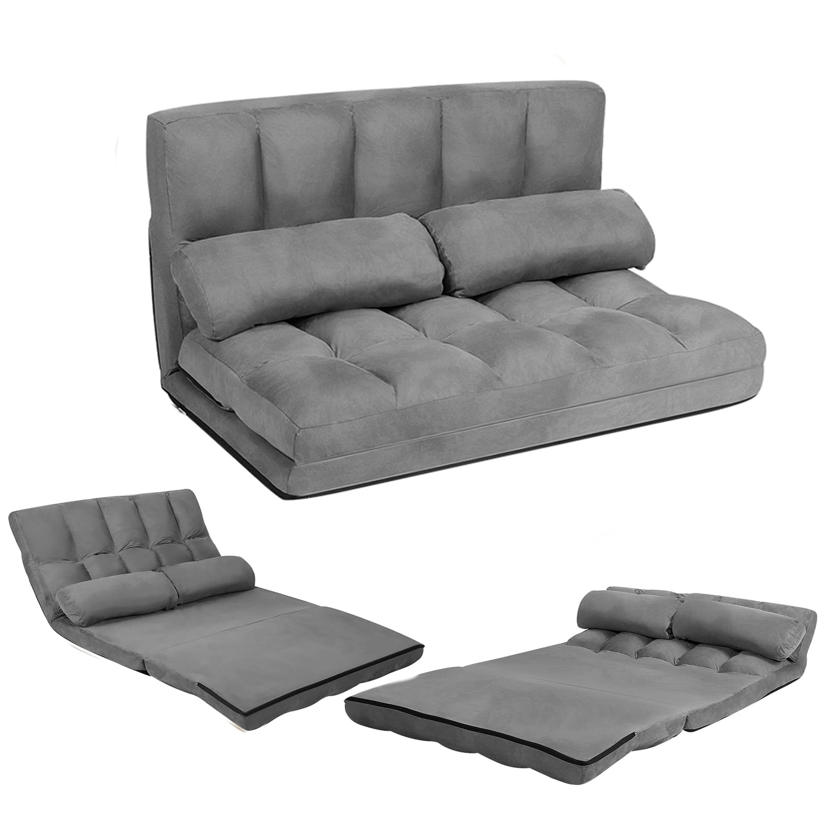 Amazon.com: KOMFOTT Adjustable Floor Sofa Bed, Foldable Lazy Sofa ...