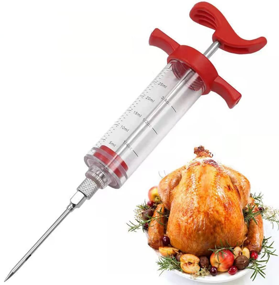 Buy GNOLY Meat Injector, Barbecue Meat Marinade Flavor Injector Syringe ...