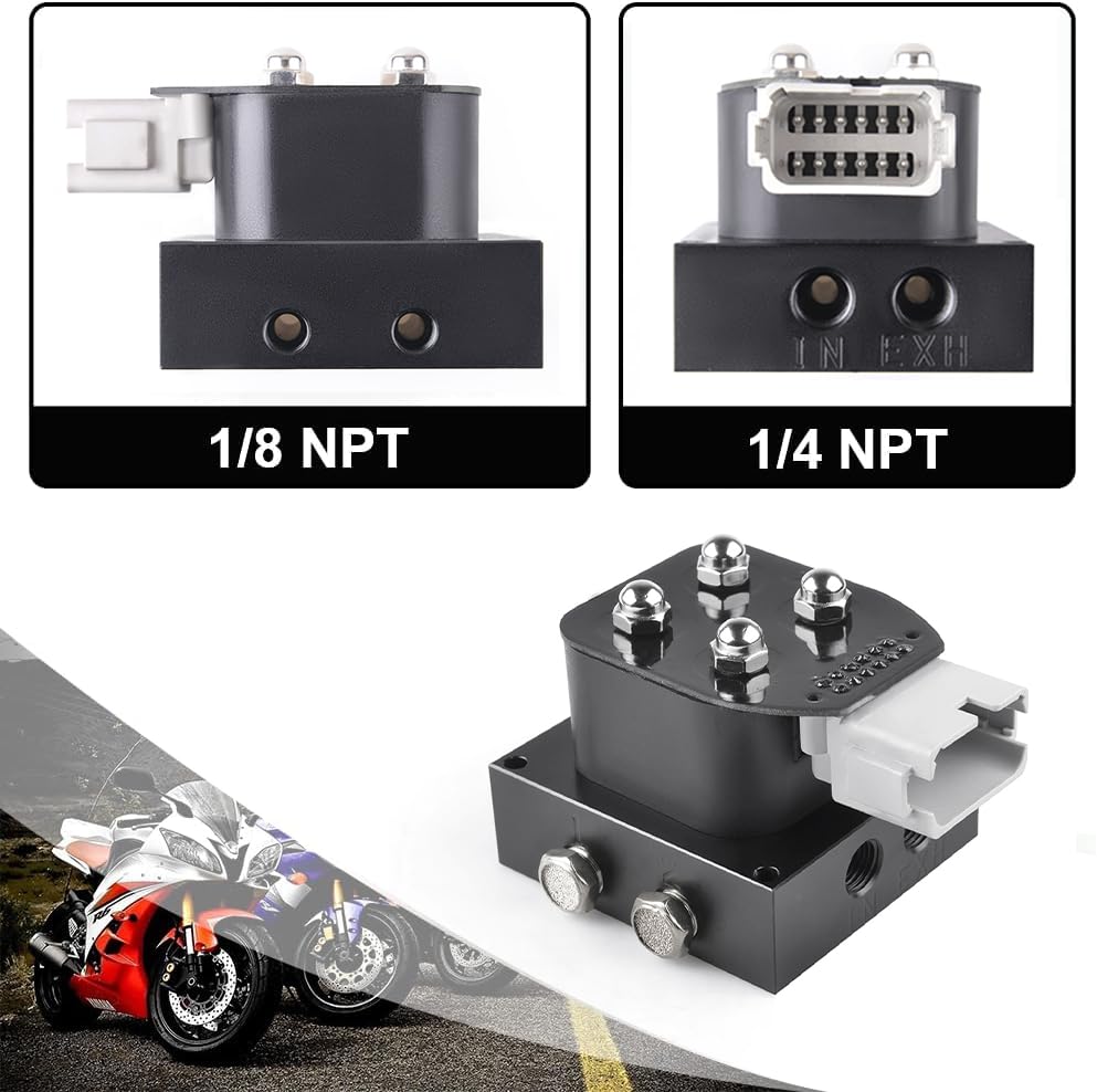 Snapklik.com : Universal Air Ride Suspension Manifold 4-Valve 1/4 NPT ...