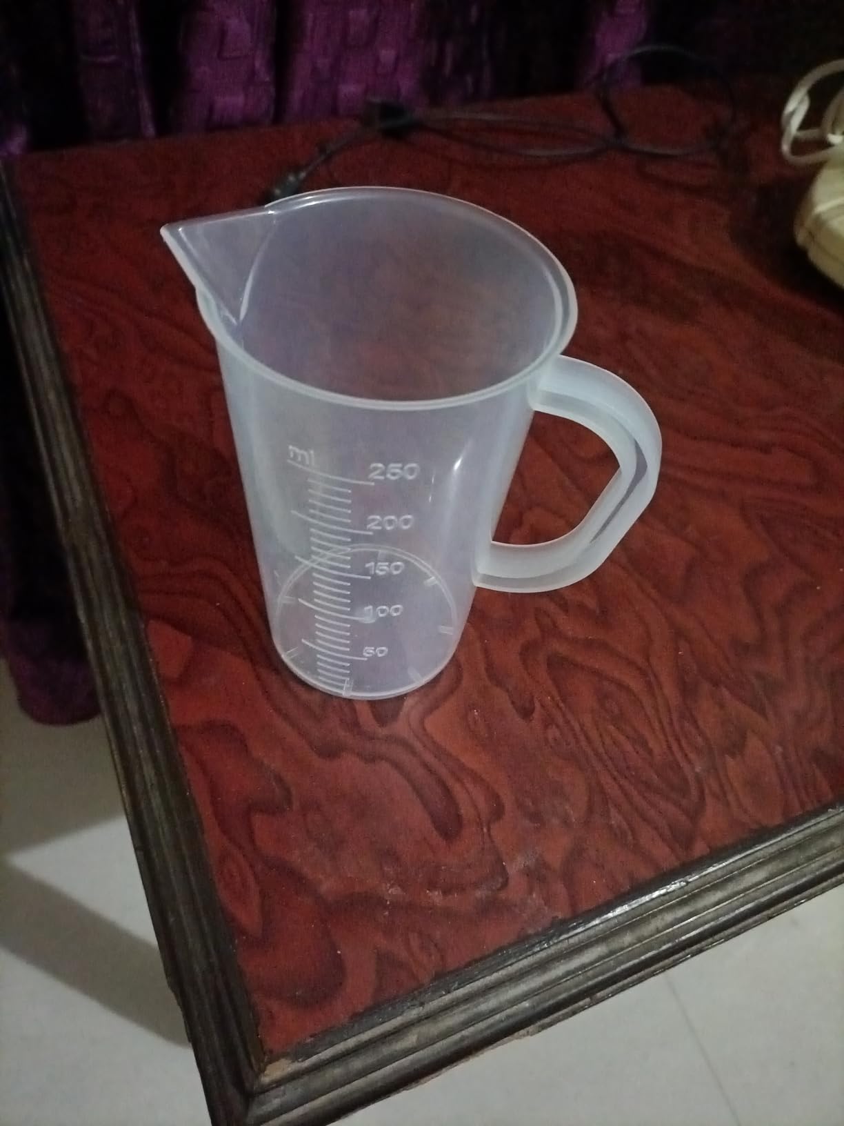 AANIJ® Plastic Transparent Measuring Mug 250 ml for Kitchen Cooking Jug ...