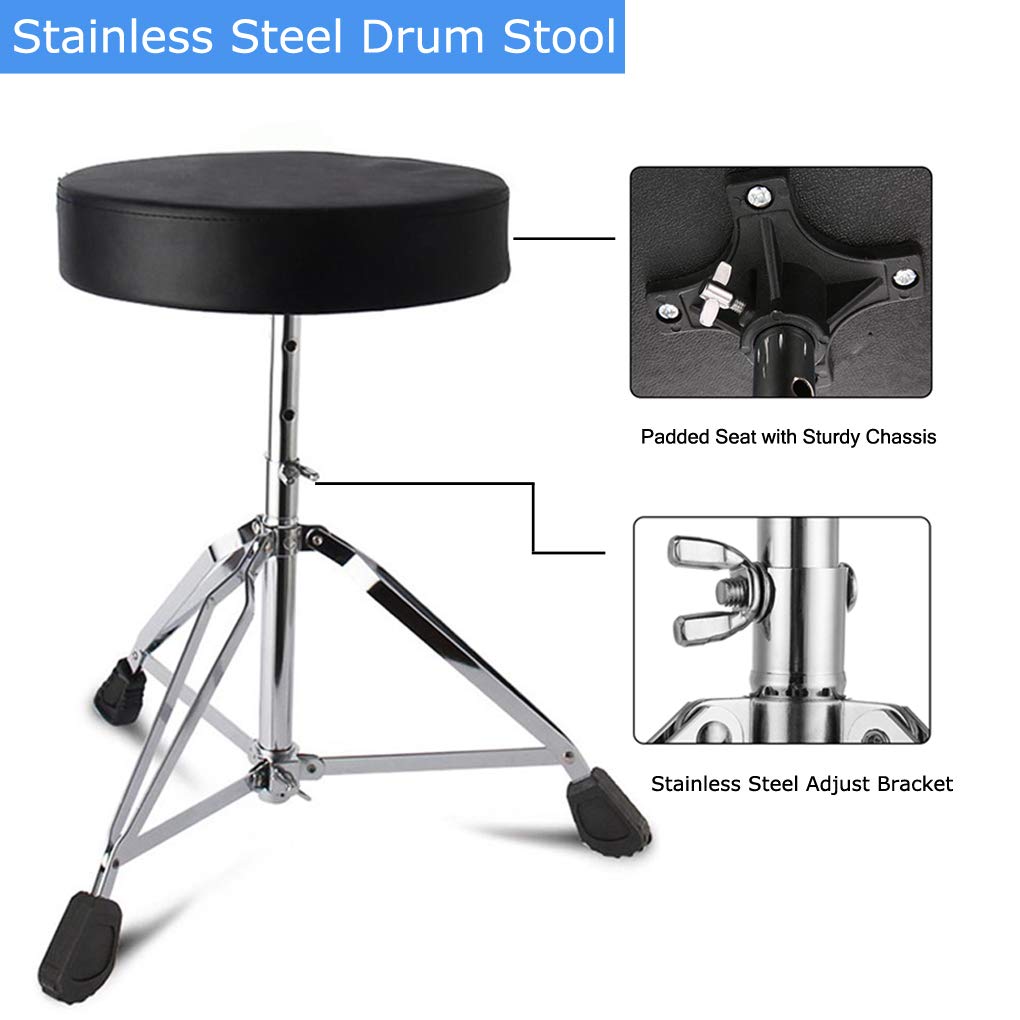 Snapklik.com : Drum Throne,Adjustable Height Tripod Stools,Portable ...