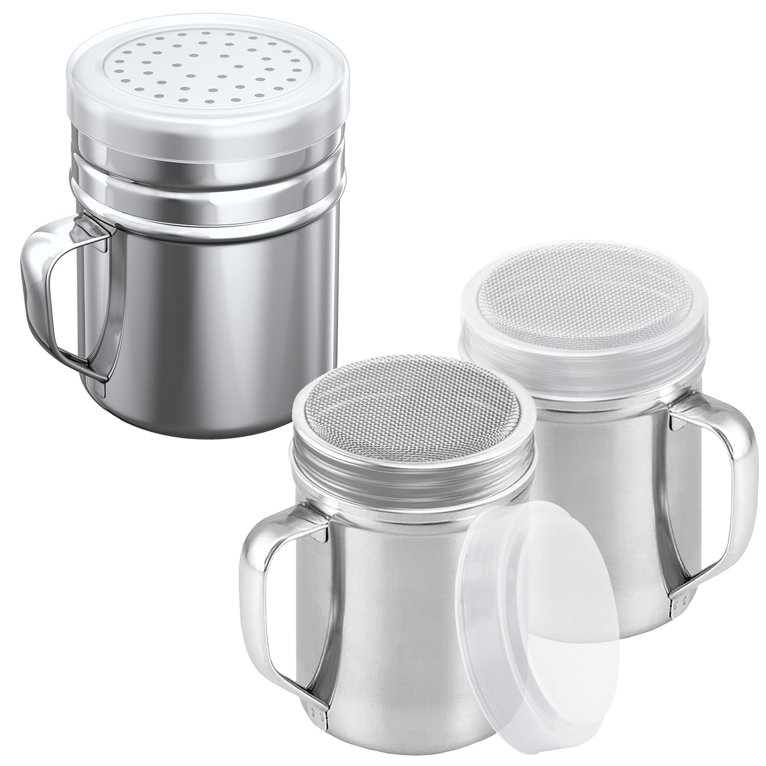 Amazon.com: [2-pcs] 6oz Powdered Sugar Shakers (Fine Mesh) + [1-pcs ...
