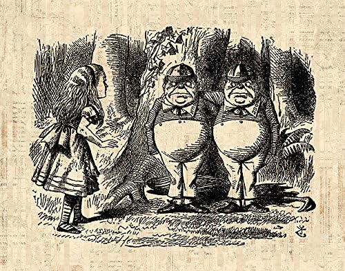 Amazon.com: Alice with Tweedledee and Tweedledum Wall Art Print Alice ...