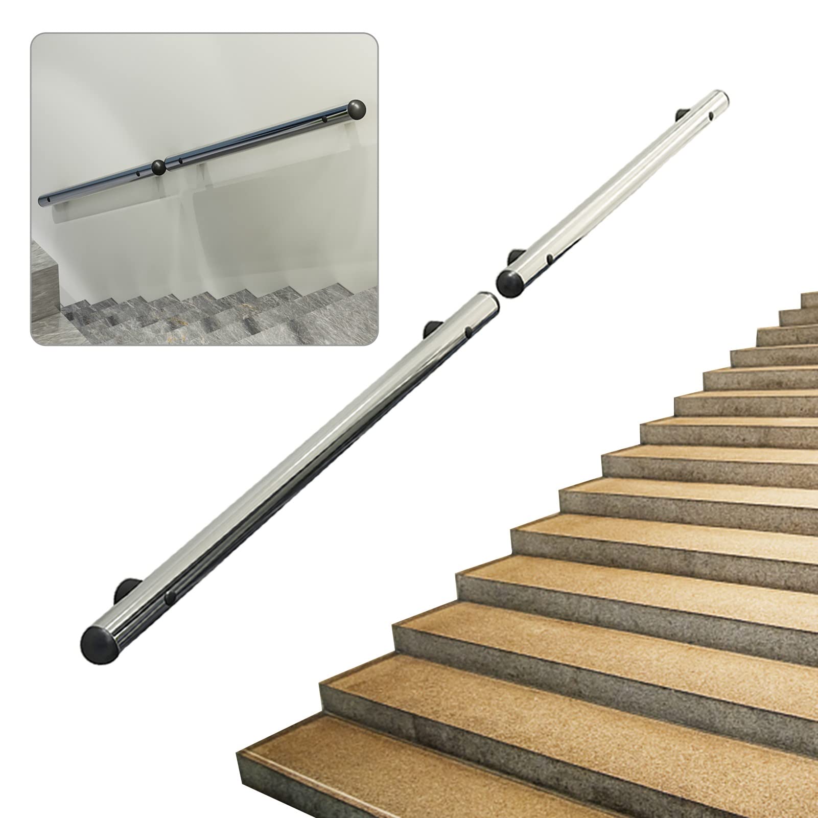 Buy Staircase handrail Stair Handrail 60cm 1m 150cm 2m 300cm Banister ...