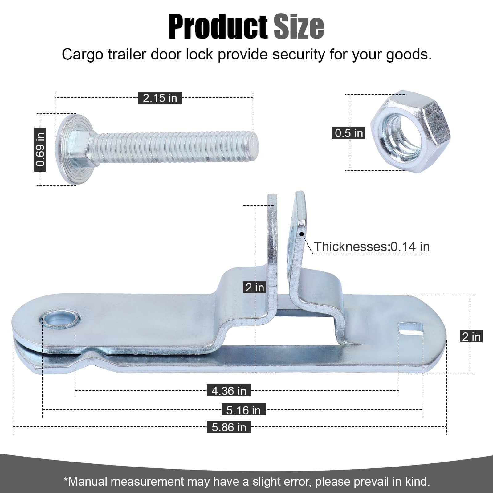Snapklik.com : Enclosed Cargo Trailer Door Latch, Trailer Door & Ramp ...