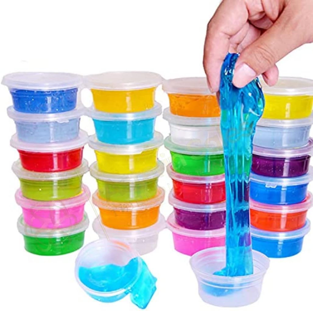 Buy Slime kit, Colors Non-Toxic Clear Crystal Slime Soft Jelly Clay ...