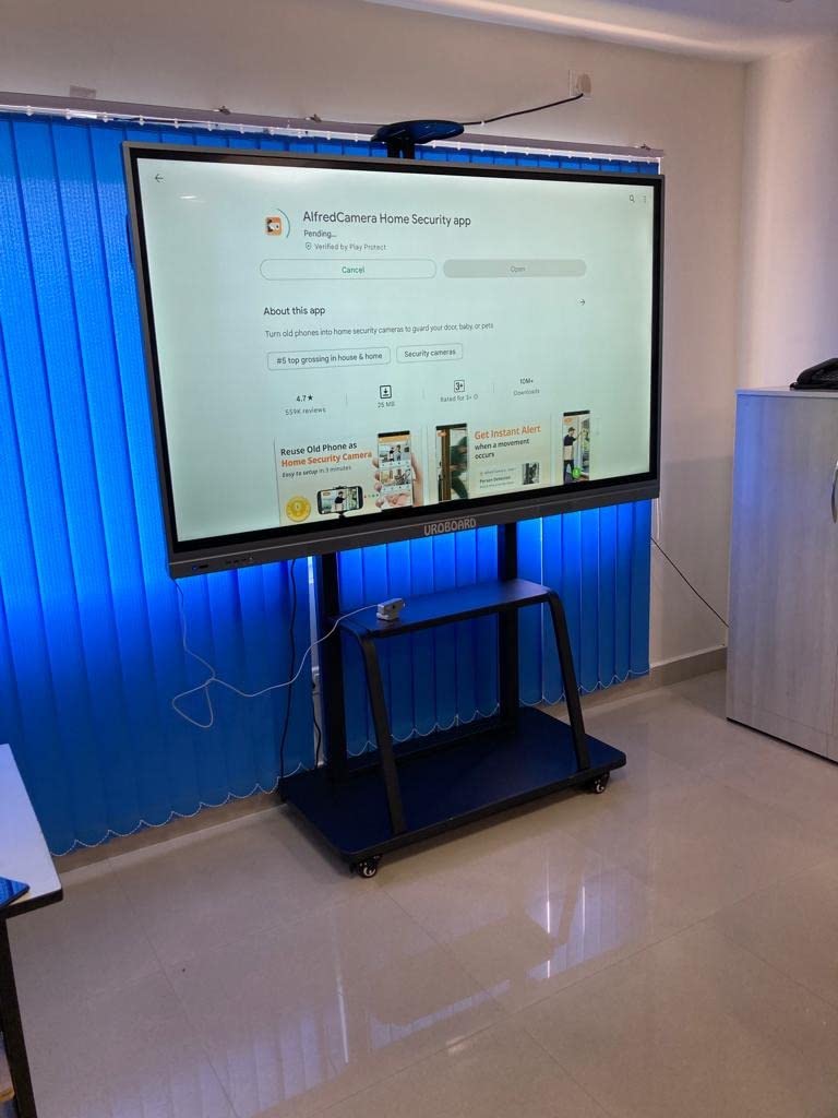 42 to 86 Inch LED TV Trolley Cart Display Interactive Panel with Wheels ...