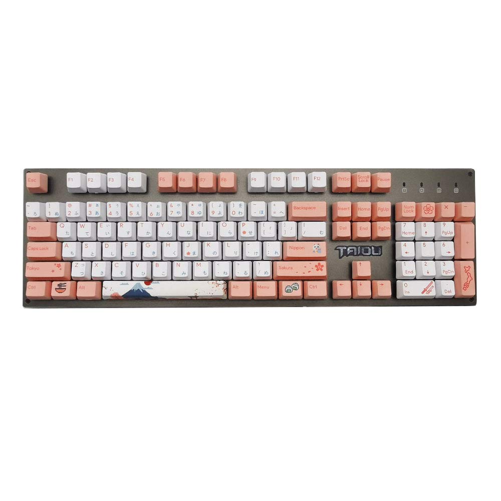 Buy Puku 104 Keys PBT keycaps, Japanese/Chinese Style Key Set-OEM ...