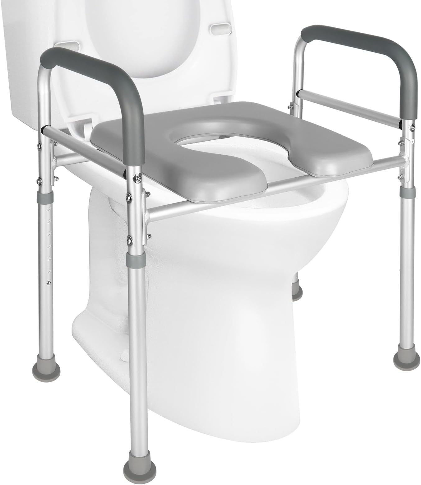 Amazon.com: Raised Toilet Seat with Handles, Stand Alone Elongated ...
