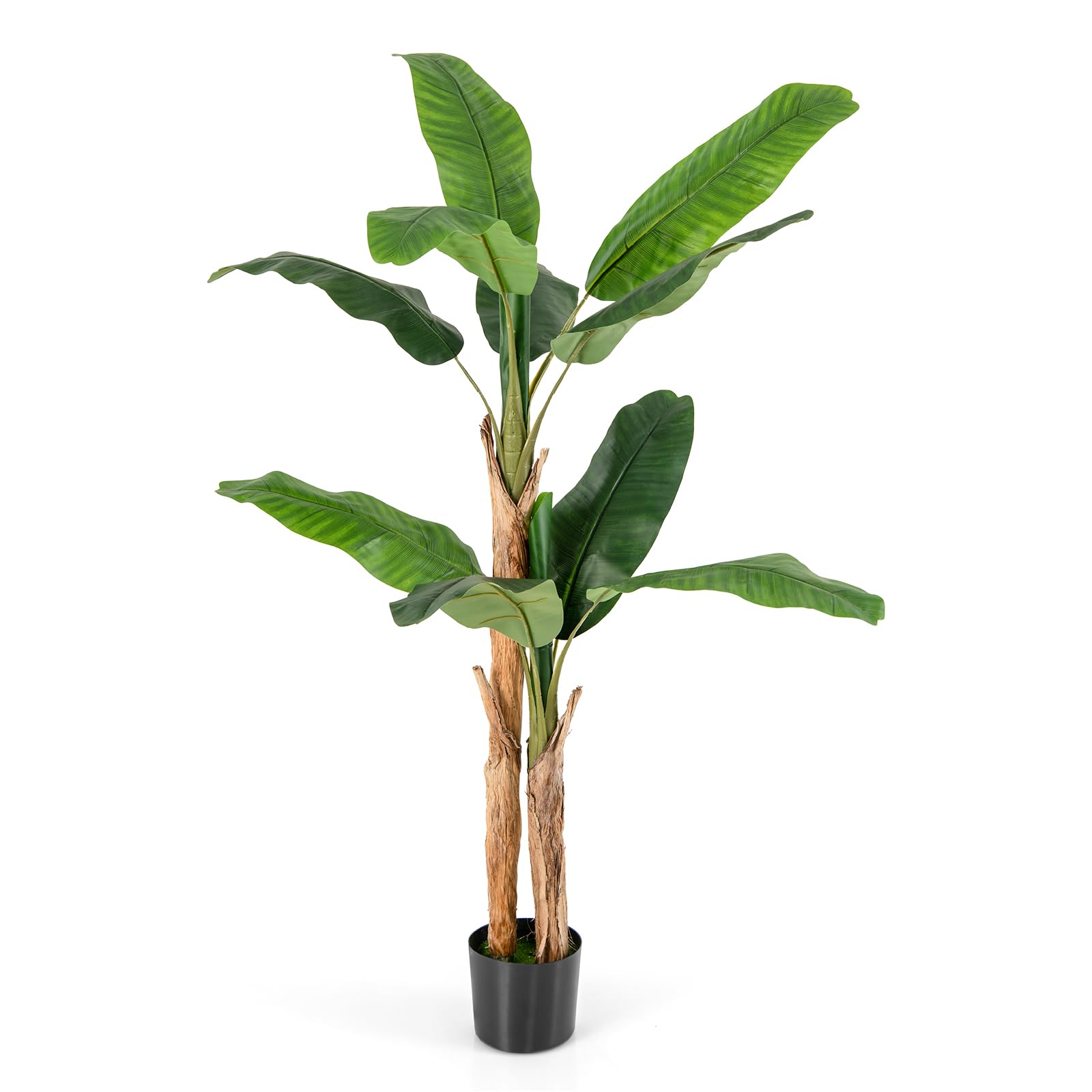 Amazon.com: Goplus 5.5 FT Tall Artificial Banana Tree, Fake Banana Tree ...