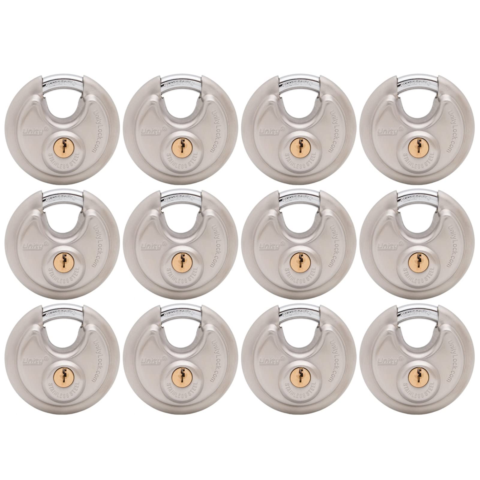 Unity Keyed Padlock 2 3/4''(70mm), Stainless Steel Disc Lock Outdoor ...