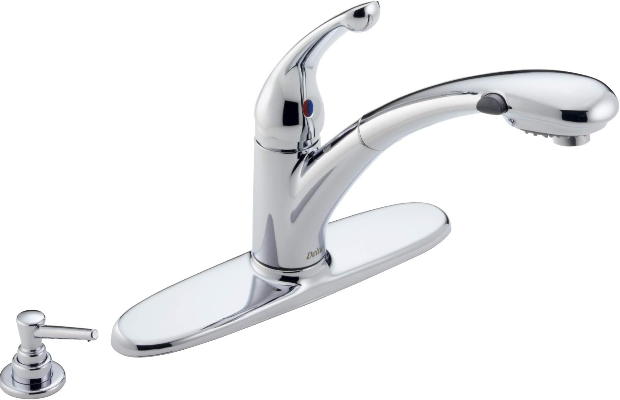 Delta Faucet 470-PROMO-DST Signature Single Handle Pull-Out Kitchen ...