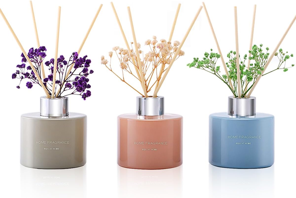 Amazon.com: 2 Pack Fragrance Reed Diffuser, 150ml/ 5 oz Glass ...