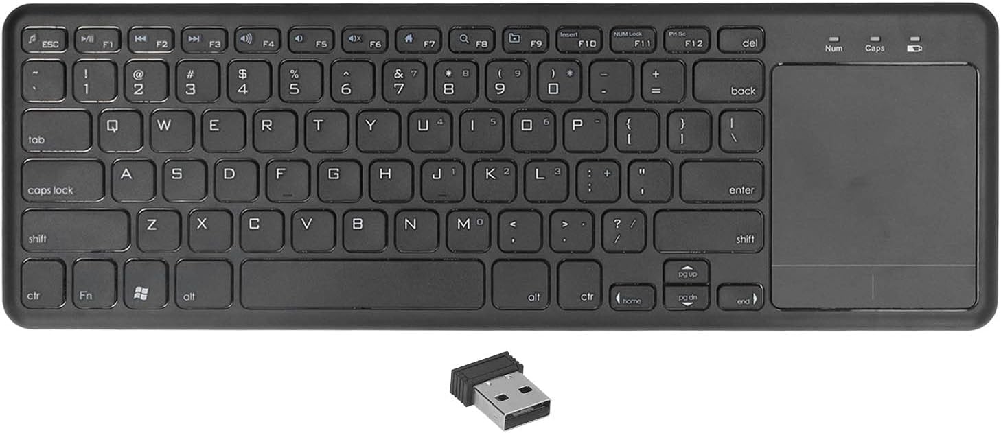 Amazon.com: Bastron Wired Glass Touch Smart Keyboard with Intergrated ...