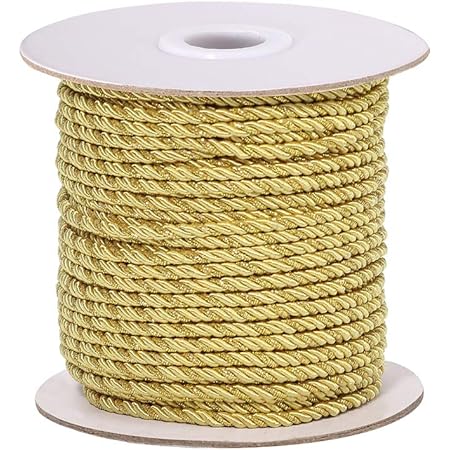 Amazon.com: PH PandaHall 5mm/ 18 Yards Twisted Gold Rope Trim Cord ...