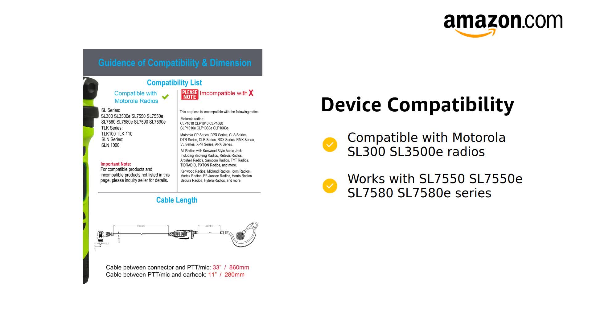 Watch commountain SL300 SL3500e Earpiece with Mic on Amazon Live