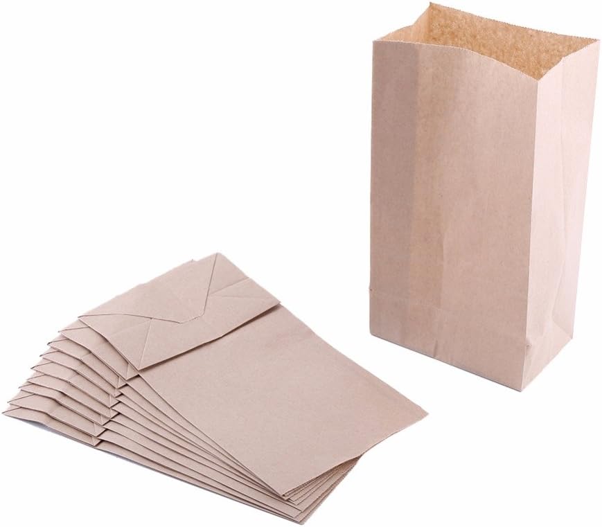 Amazon.com: Extra Small Brown Paper Bags 3 x 2 x 6" party favors, Paper ...