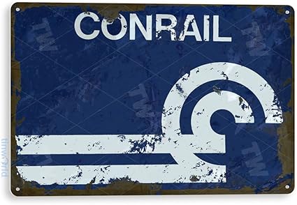 Amazon.com: Tinworld Tin Sign: Conrail Retro Rustic Railroad Station ...
