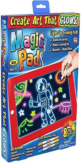 Minra Art and Craft Light Up Pad Drawing Board Art That Glows Doodle ...