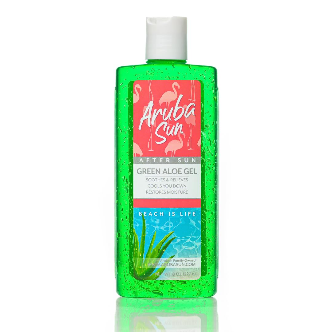 Amazon.com : ARUBA SUN After Sun Cooling Aloe Vera Green Gel, 8 oz ...