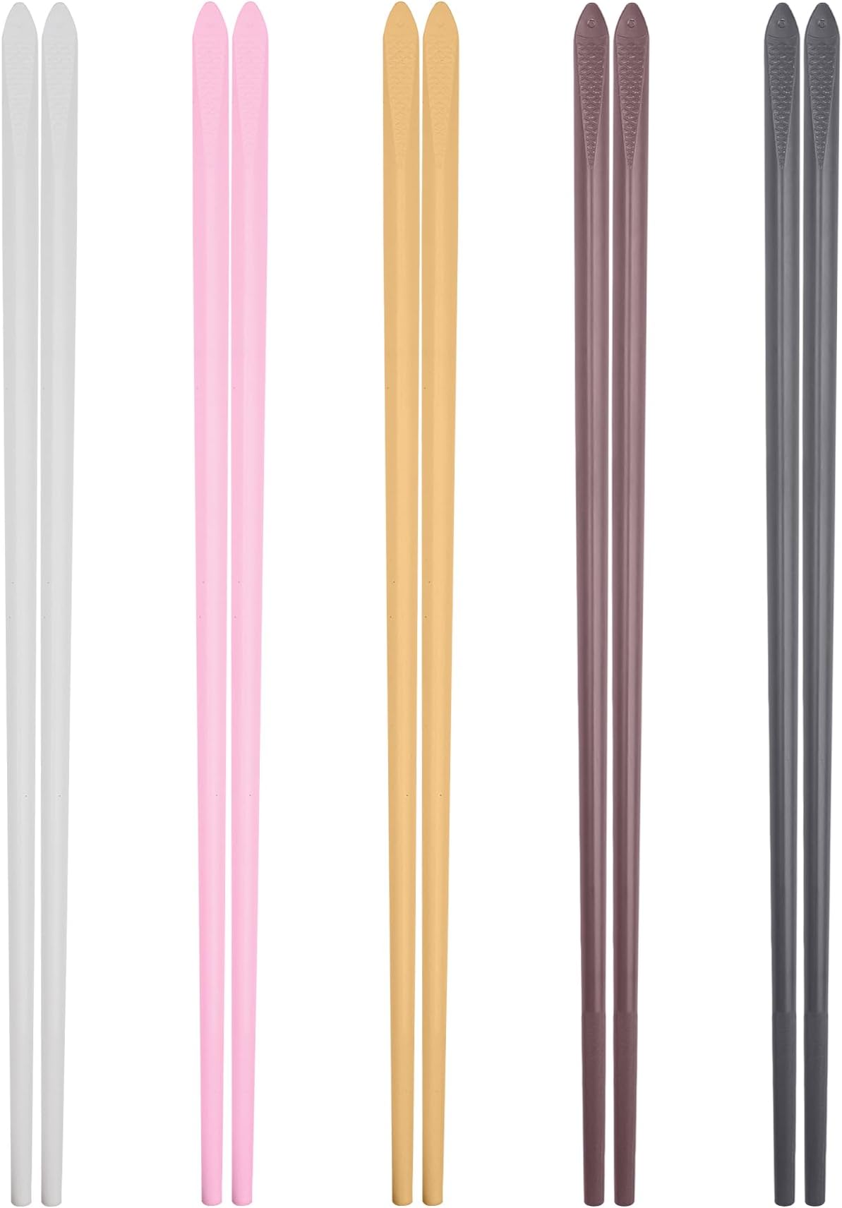 Amazon.com: 5 Pairs Bamboo Chopsticks Reusable, Chinese Japanese Non ...