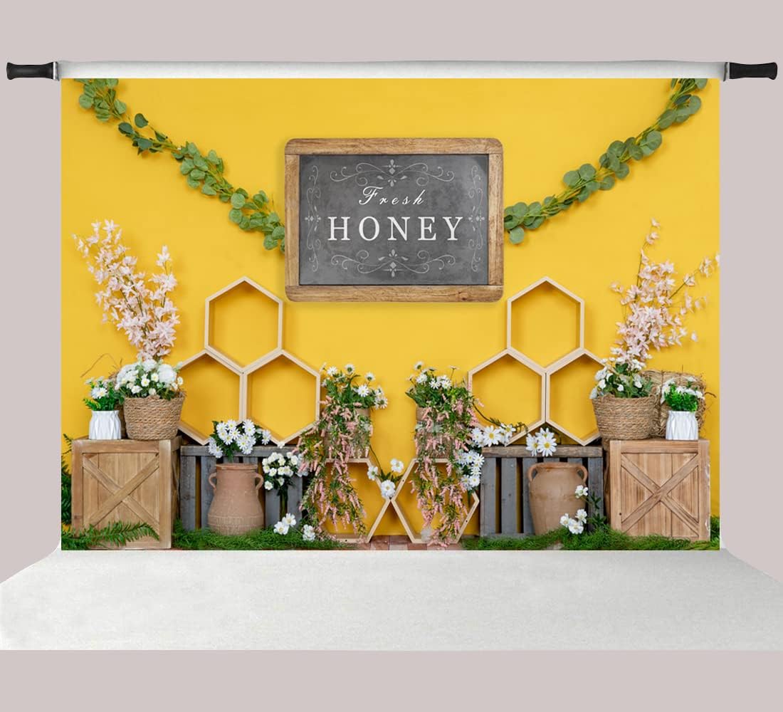 Amazon.com: Kate 7x5ft Sweet Bee Backdrops for Photography Beehive ...