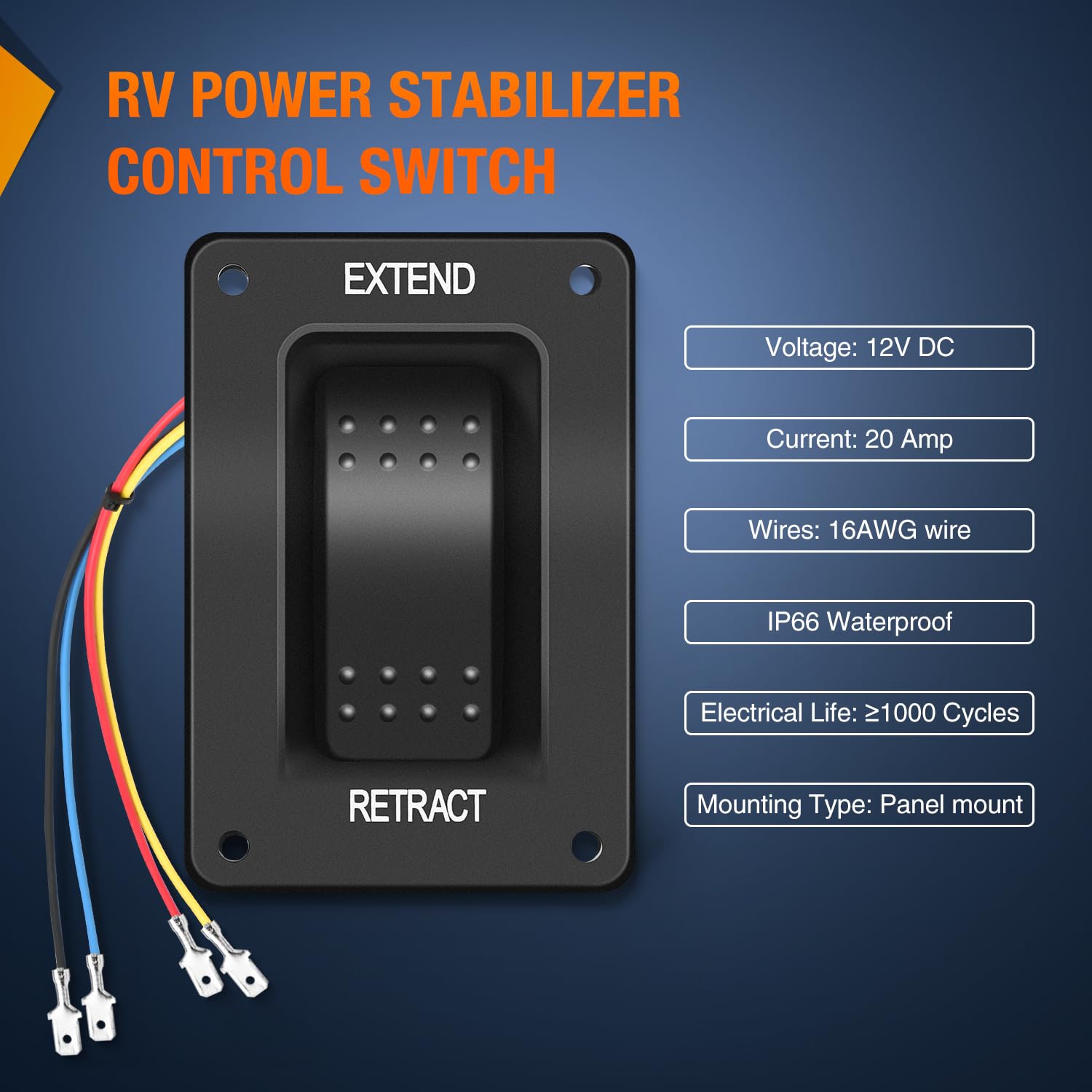 Snapklik.com : Nilight RV Electric Stabilizer Jack Switch Power Rocker ...