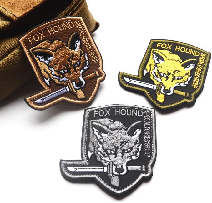 TOPPATCH Fox Hound Embroidered Patch Tactical Morale Metal Gear Solid ...