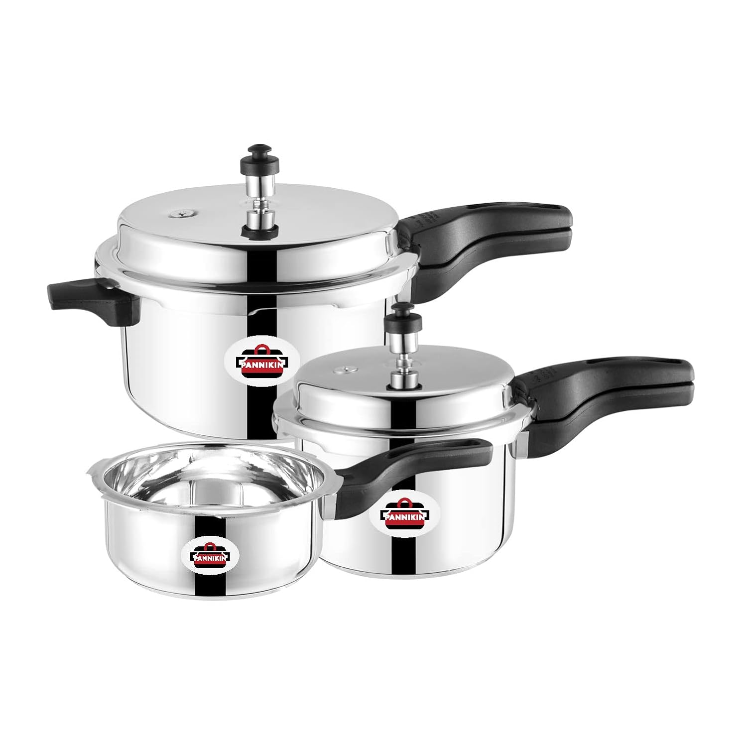 Buy PANNIKIN 2,3,5 LTR COMBI STAINLESS STEEL COMMON LIDPRESSURE COOKER ...